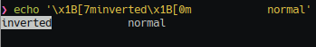 Terminal: ANSI escape code \x1B[0m does not happen where it should with ...