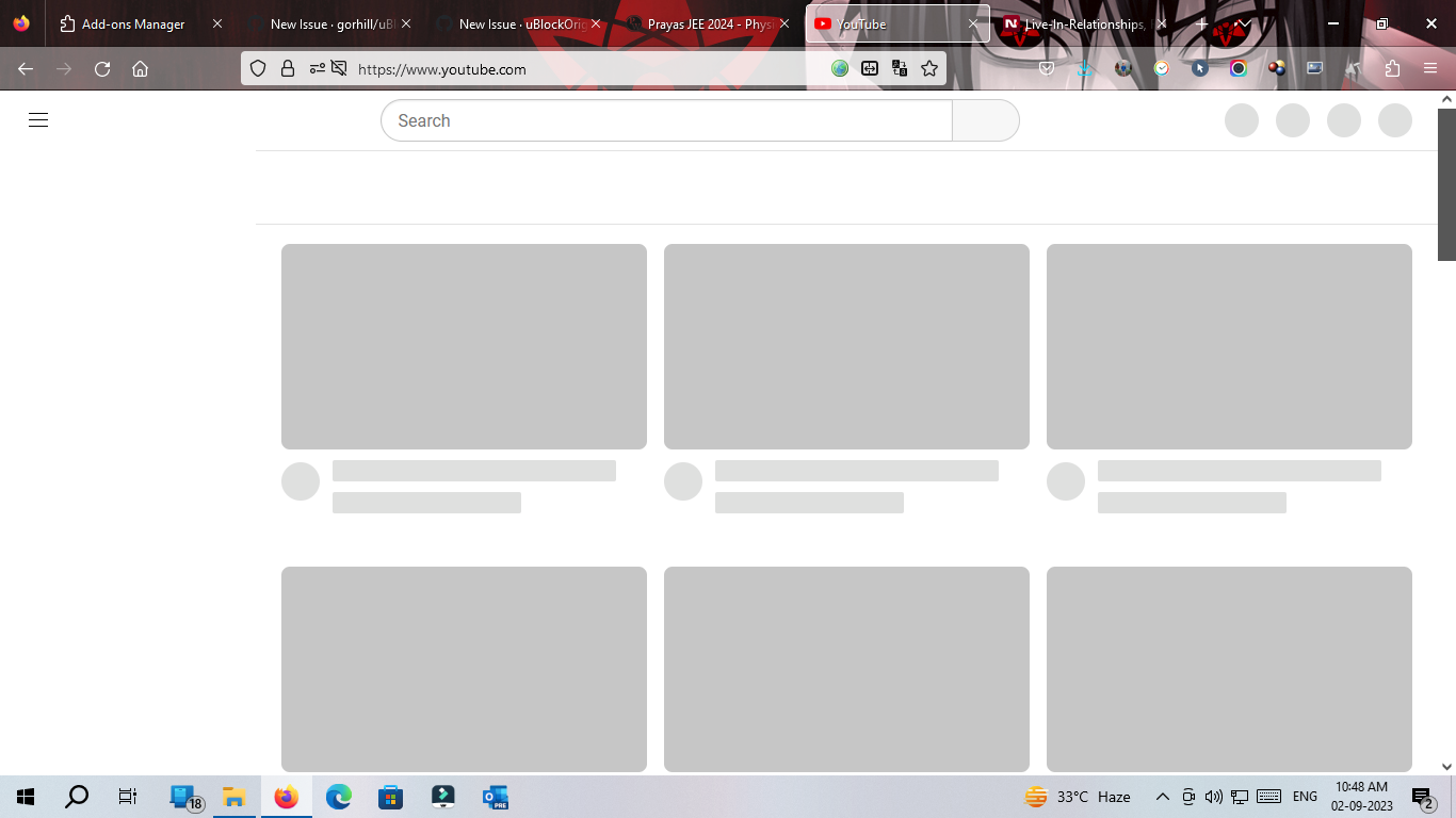 YouTube won't load anymore · Issue #2794 · uBlockOrigin/uBlock-issues ...