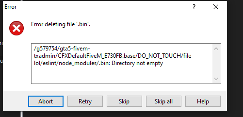 easyadmin .bin not empty wont delete · Issue #787 · Blumlaut/EasyAdmin · GitHub