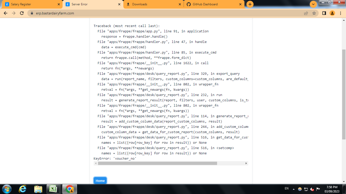 when exporting employee advance its showing server error · Issue #860 · frappe/hrms · GitHub
