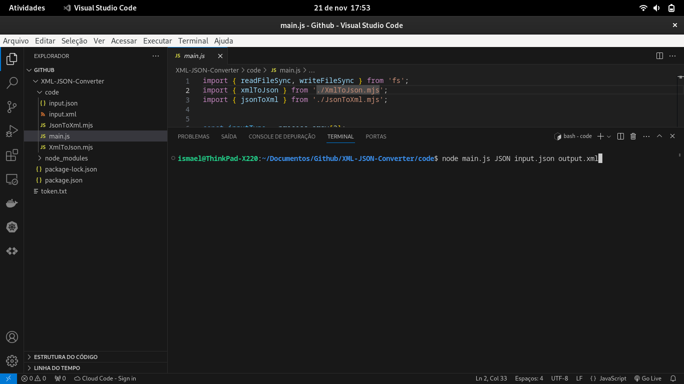 GitHub - Ismael-Moreira-JVS/JSON-XML-Converter