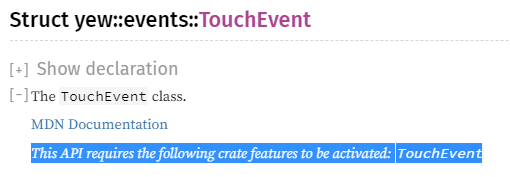 How to use Touch events · Issue #1126 · yewstack/yew · GitHub