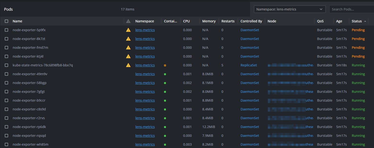 Cannot Get Details Of Nodes Metrics · Issue 7920 · Lensapplens · Github 