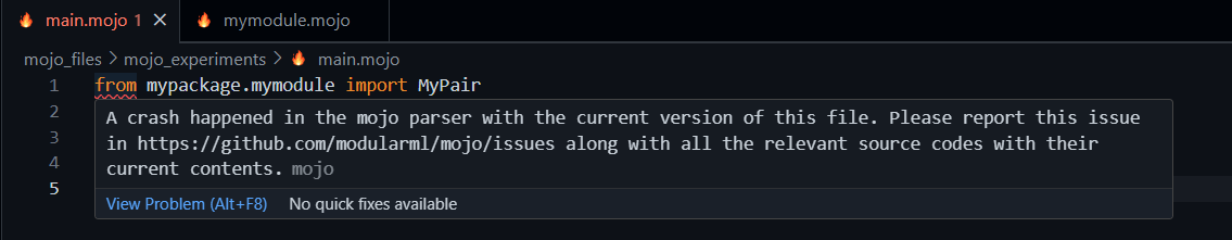 Following Error Popped Up When Working Through Modules And Packages Examples From Documentation 