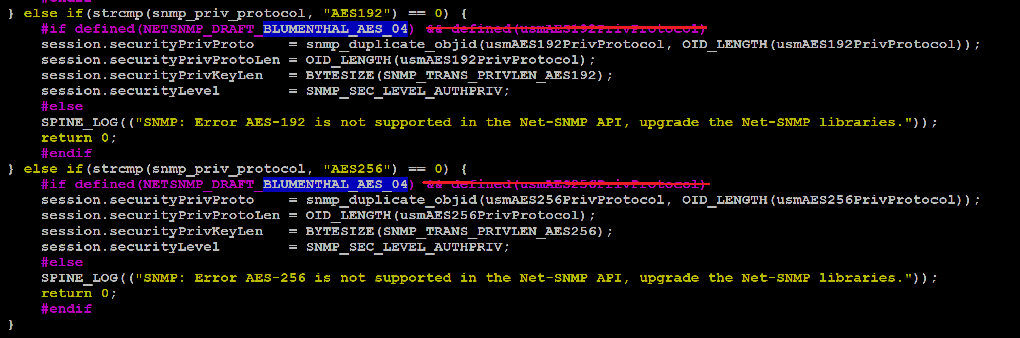 When compiling with SNMPv3 support, SHA256 may incorrectly appear to be not supported · Issue ...