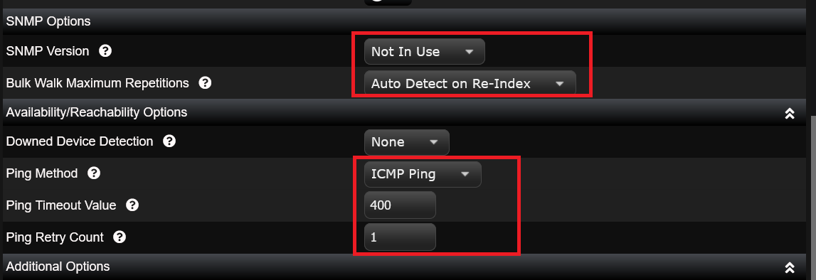 1.3.0 - QA Device SNMP and Ping Option visibility logic incorrect · Issue #5146 · Cacti/cacti ...
