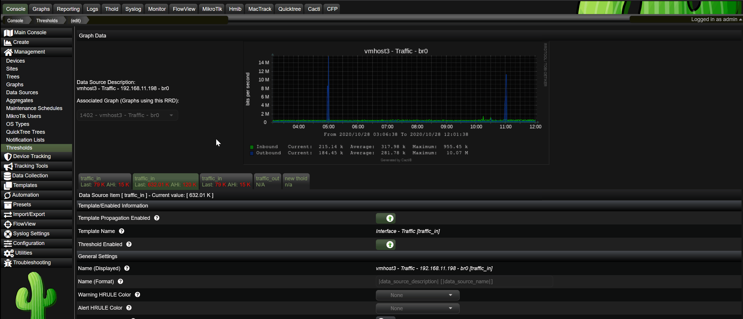 Wrong "Current Value" after migrating from Cacti 0.8.8b to 1.2.11 · Issue #416 · Cacti/plugin ...