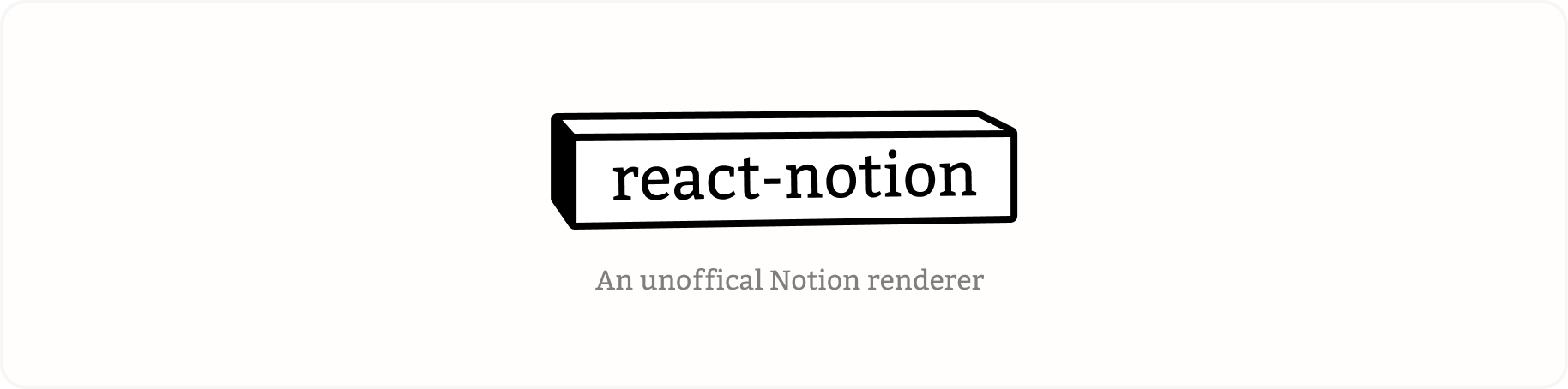 React notion Npm