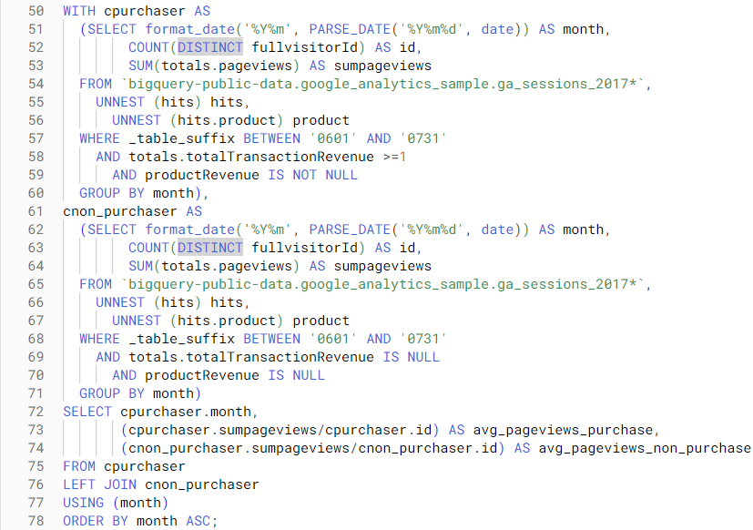 GitHub - Anpuer/Ecommerce-Google-Analytics-dataset: Using SQL in Google BigQuery against the ...