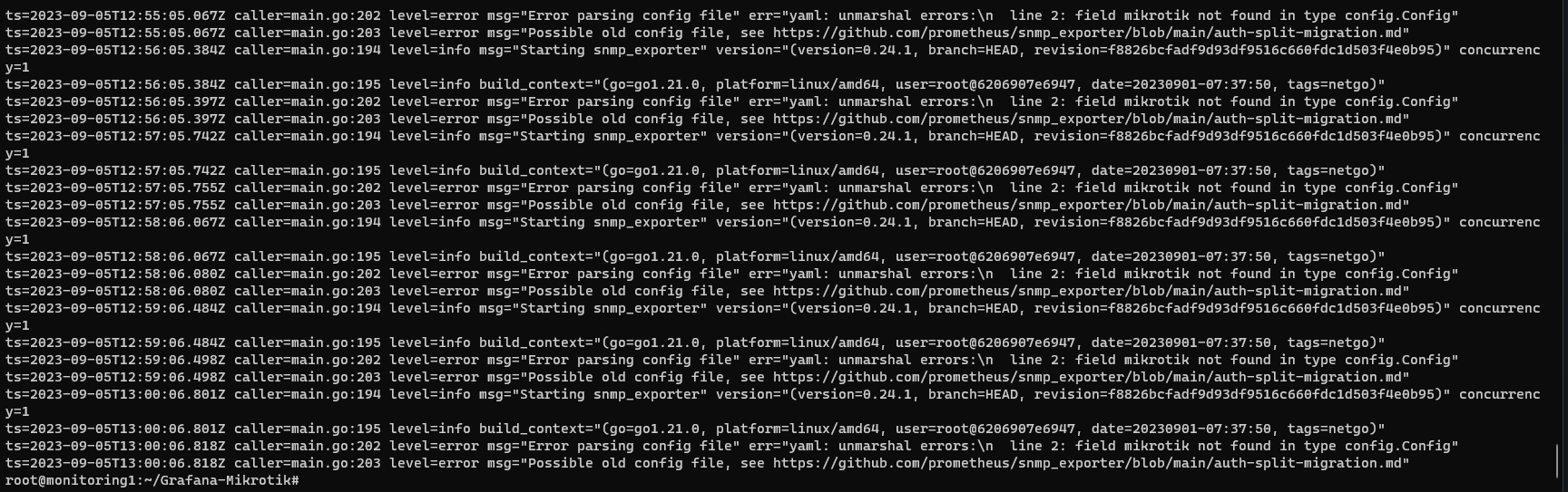 Dial Tcp Lookup Mksnmpexporter On 127001153 Server Misbehaving · Issue 31 · Igorkha 