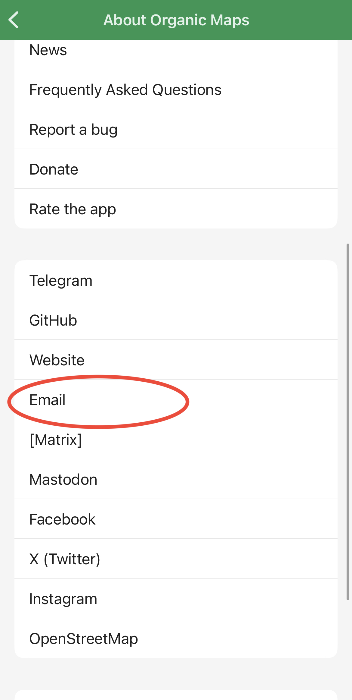 Please Make Support Mail Copiable · Issue 5948 · Organicmapsorganicmaps · Github