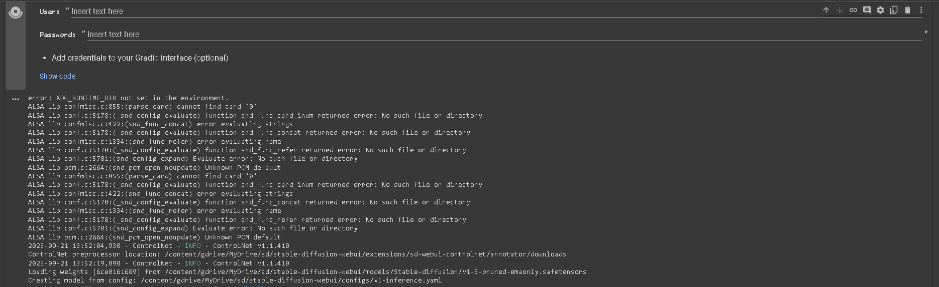 Someone please help XDG_RUNTIME_DIR not set in the environment. · AUTOMATIC1111 stable-diffusion ...