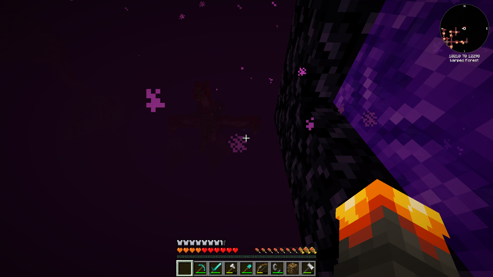 Going to the nether teleports to x and y coordinates about 10000 ...