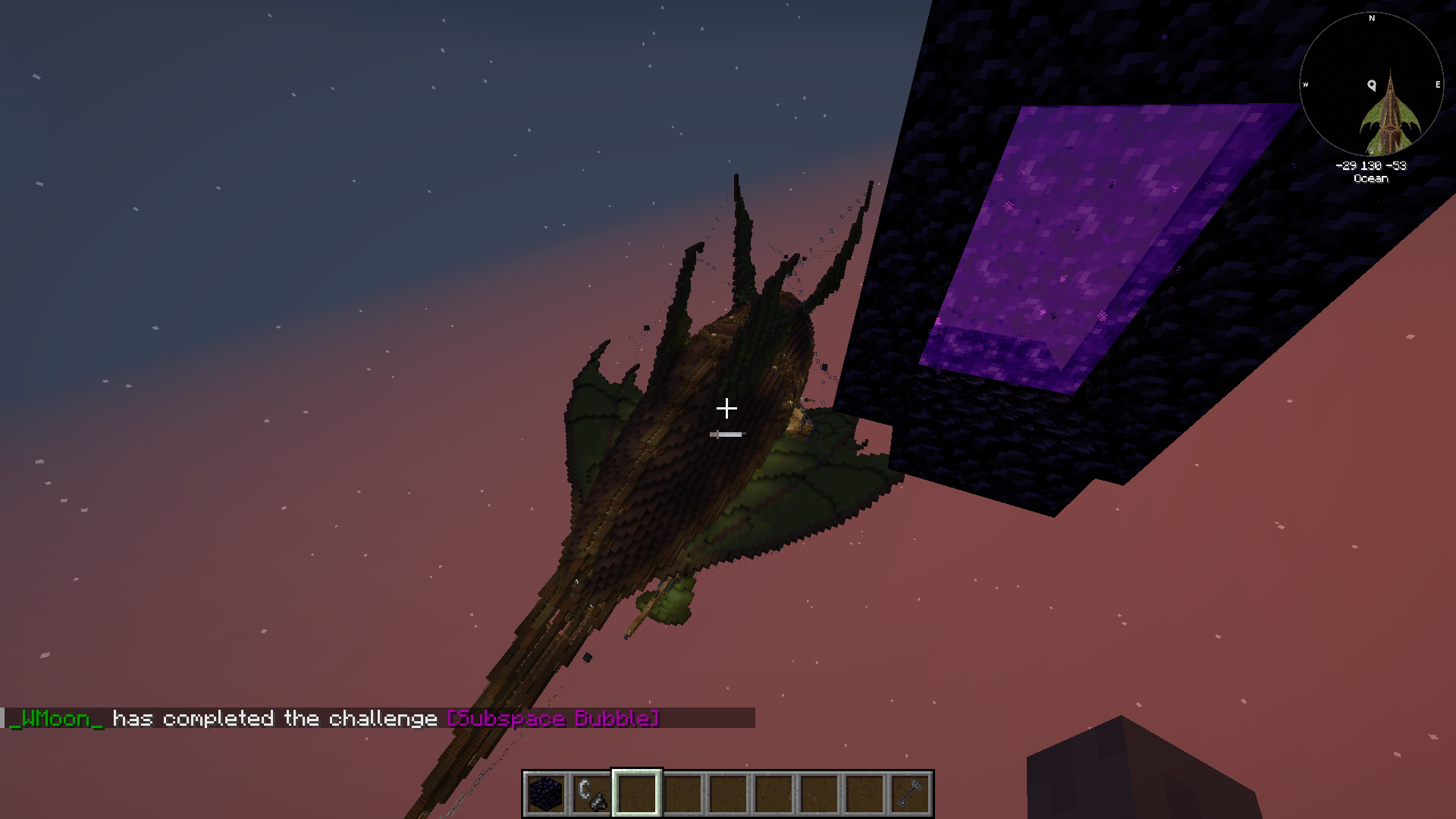 Going to the nether teleports to x and y coordinates about 10000 ...
