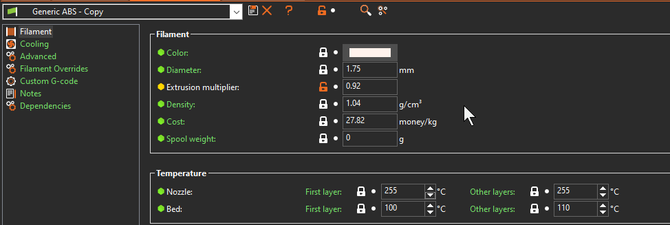 BUG Extrusion multipler set in filament tab is not reflected in gcode · Issue #9244 · prusa3d ...