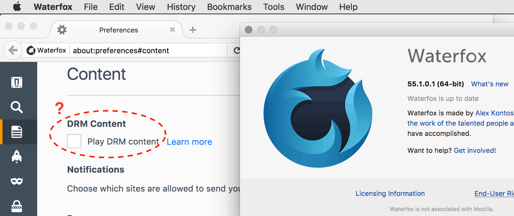 DRM checkbox is still present, even though DRM is supposed to be ...