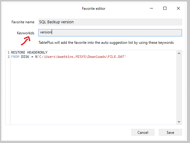 Typo in add favorite UI · Issue #145 · TablePlus/TablePlus-Windows · GitHub
