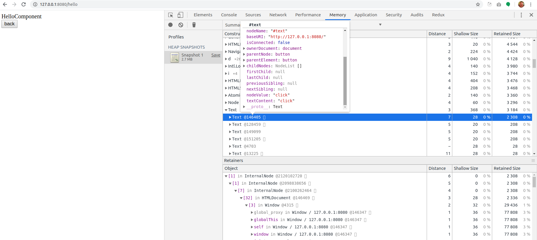 Ivy doesn't clear the component after the component is destroyed ...
