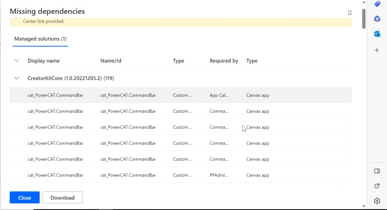[CoE Starter Kit - BUG] setup failed - missing components like cat_PowerCAT.CommandBar · Issue ...