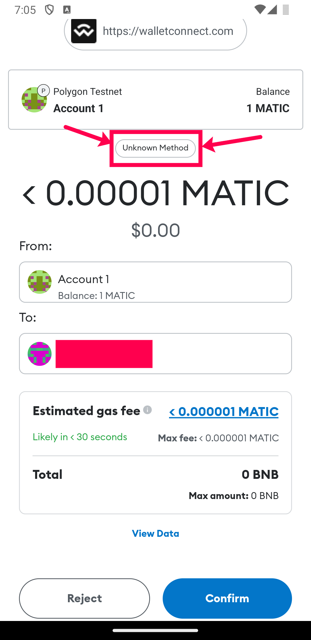 UNKNOWN METHOD Showing in Metamask Wallet Mobile App · Issue #185 · WalletConnect ...