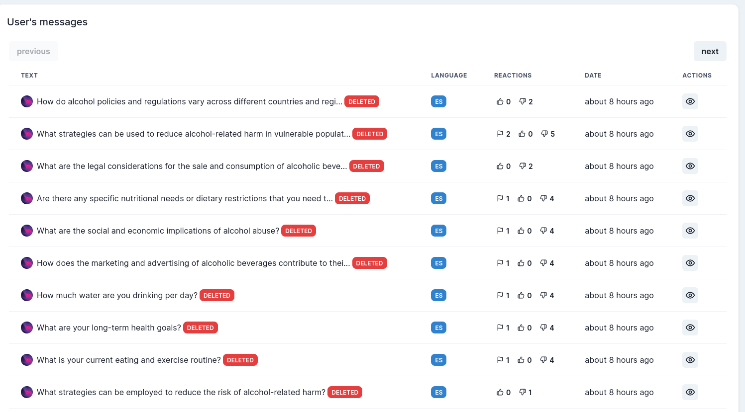 Ability to Delete Messages From the List View in User Detail View · Issue #1768 · LAION-AI/Open ...