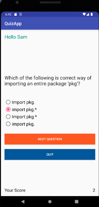 GitHub - iamsaniya7/MAD-QuizApp