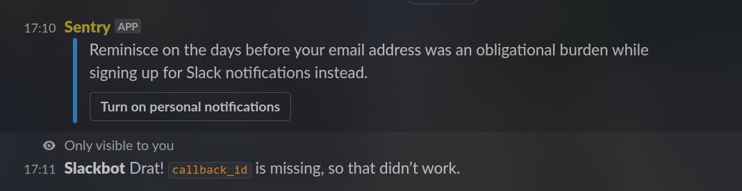 Personal Notifications not working with Slack · Issue #49189 · getsentry/sentry · GitHub