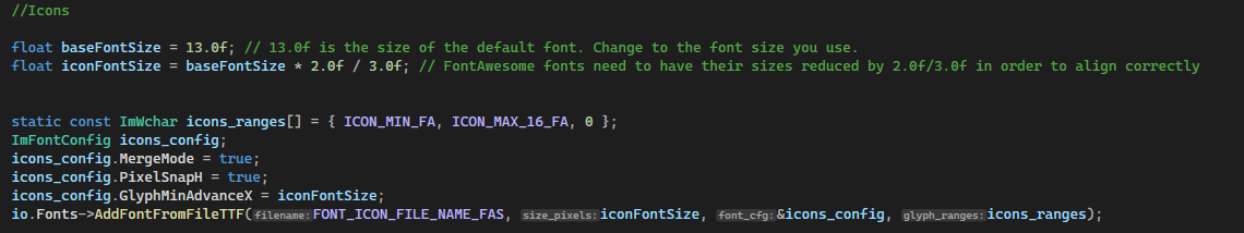 Unable to load FontAwesome icons · ocornut imgui · Discussion #6839 · GitHub
