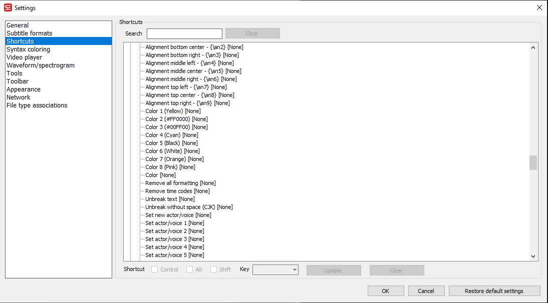 Windows install SE 4.0.0 Keyboard shortcuts colors incorrect · Issue #7342 · SubtitleEdit ...