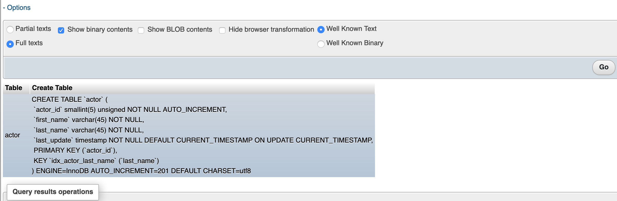 new command support - show create table · Issue #16079 · phpmyadmin/phpmyadmin · GitHub