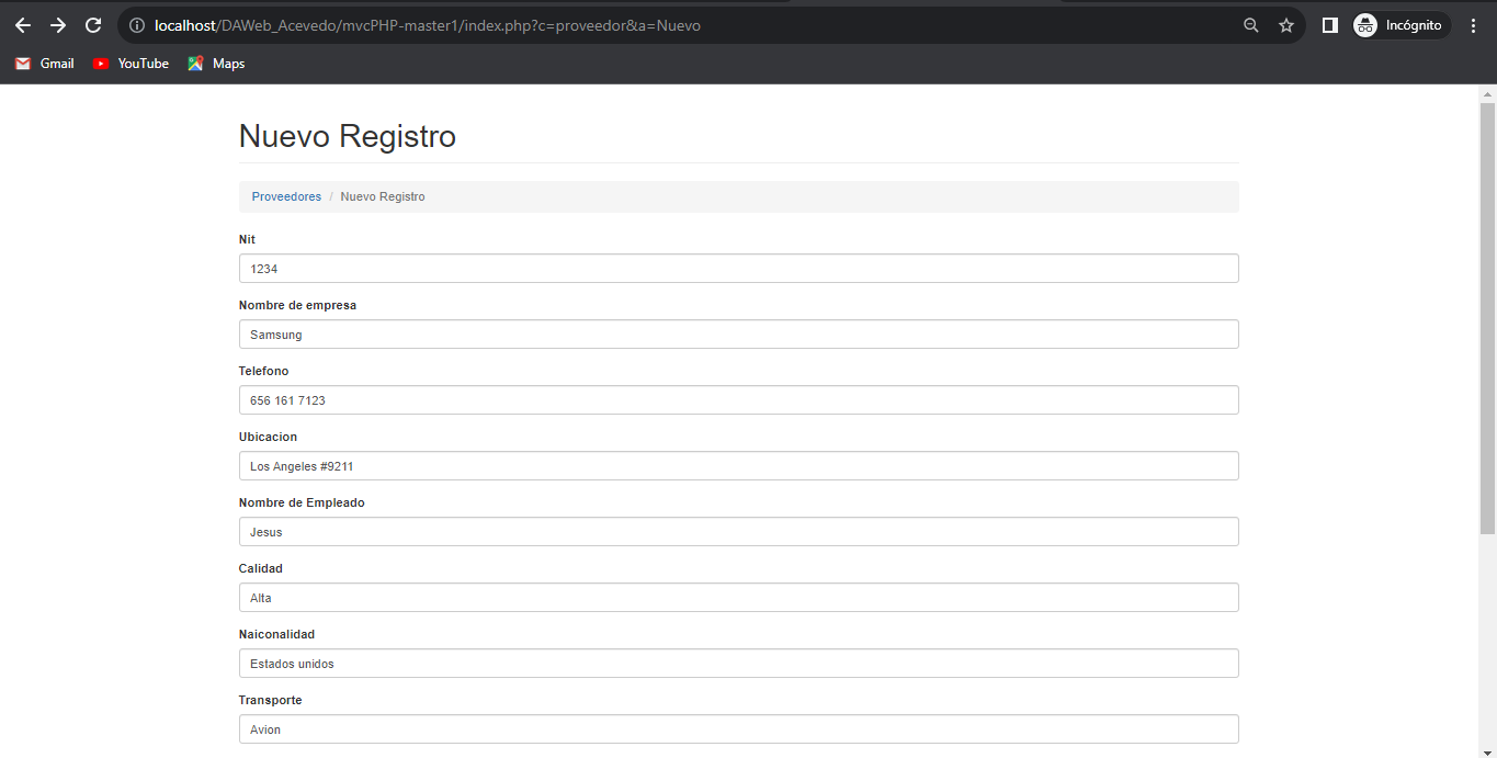 GitHub - JAcevedoCastro/UIII-Act-4-MVC-Maestro-Detalle: Tabla productos, tabla proveedor