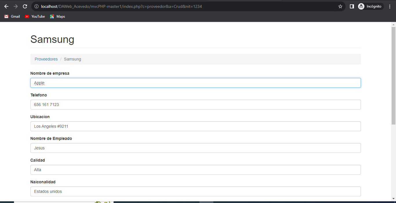GitHub - JAcevedoCastro/UIII-Act-4-MVC-Maestro-Detalle: Tabla productos, tabla proveedor