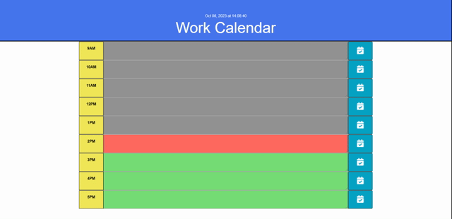 GitHub - Bfinch3/Work-Calendar: A calendar to keep track of your tasks from 9am to 5pm.