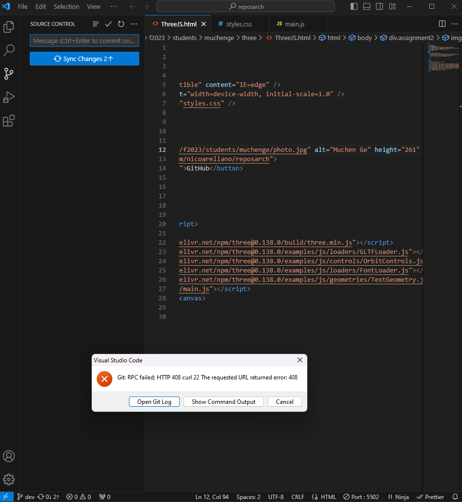 Having difficulty to sync my code and push the commit · Issue #172 · nicoarellano/reposarch · GitHub