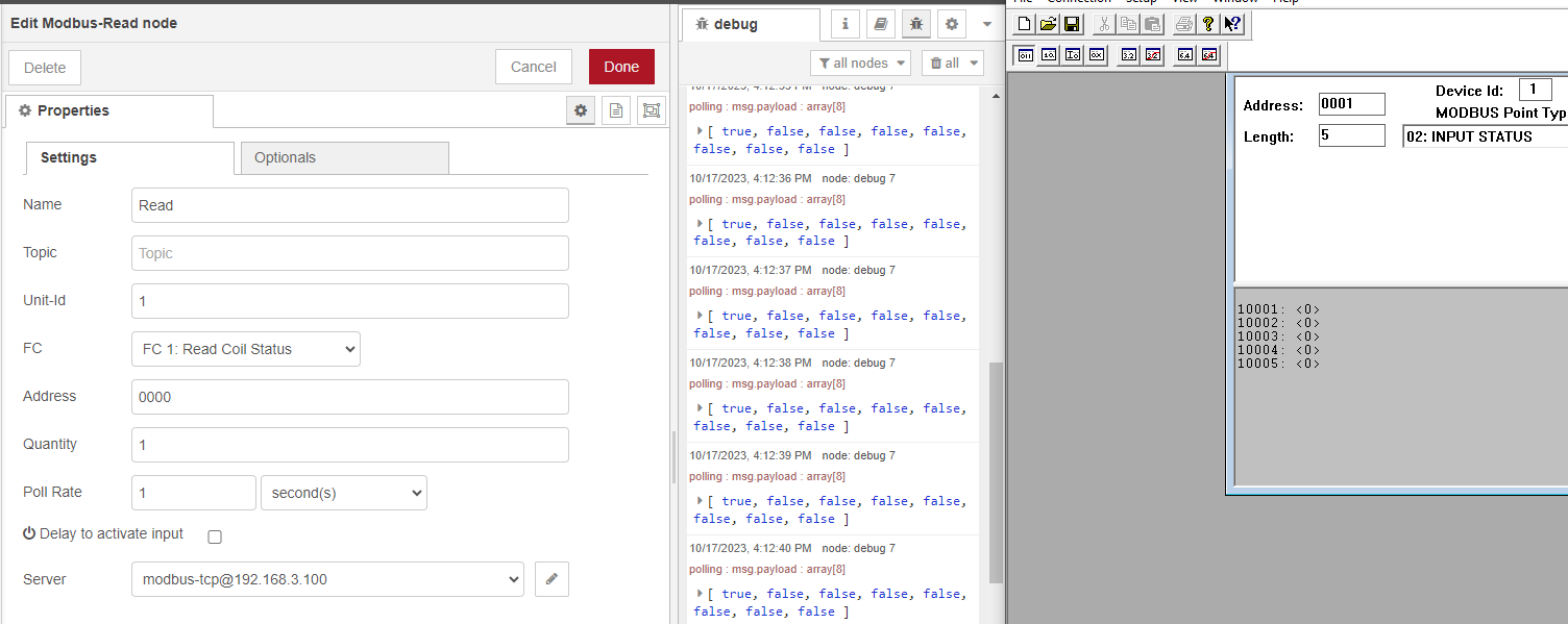 Modbus Read Stop And Poll Value · Issue 418 · Biancoroyal Node Red