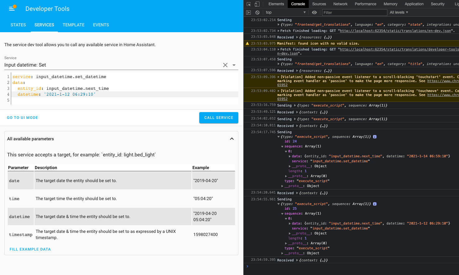 Setting both date and time on input_datetime only changes date · Issue #8813 · home-assistant ...