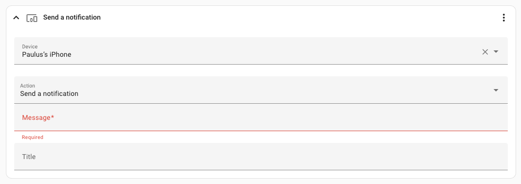 Device Action Form Misses Padding Between Action And Extra Data · Issue 14946 · Home Assistant
