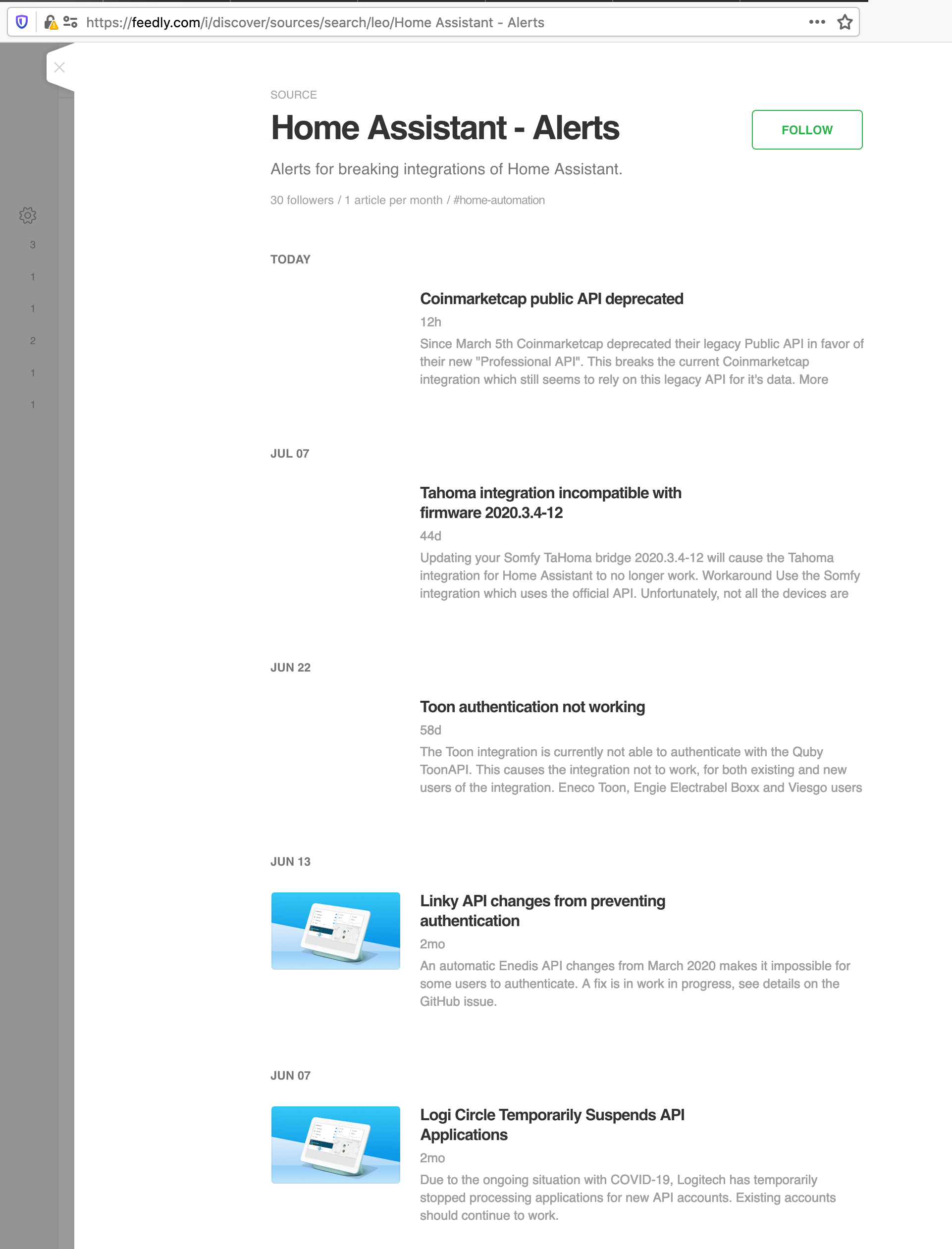 RSS feed broken? · Issue #184 · home-assistant/alerts.home-assistant.io · GitHub