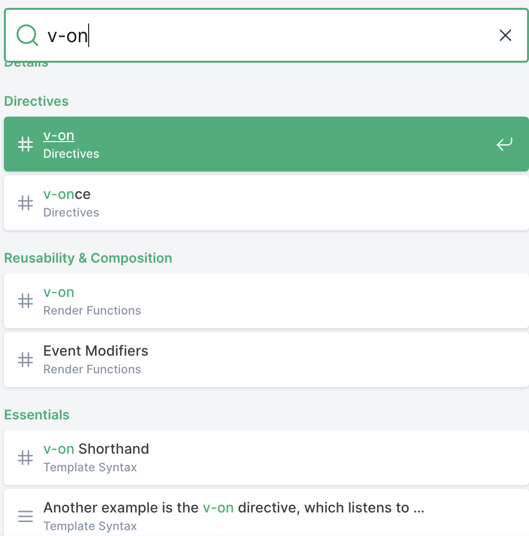 Very difficult to search elements · Issue #929 · vuejs/docs · GitHub