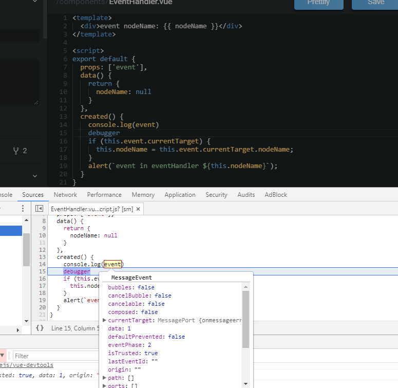 Lost A Eventcurrenttarget When Pass A Event In The Props · Issue 6867 · Vuejsvue · Github