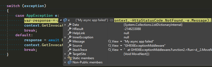 Always throwing general exception even though i raise custom exception. · Issue #1042 · Azure ...
