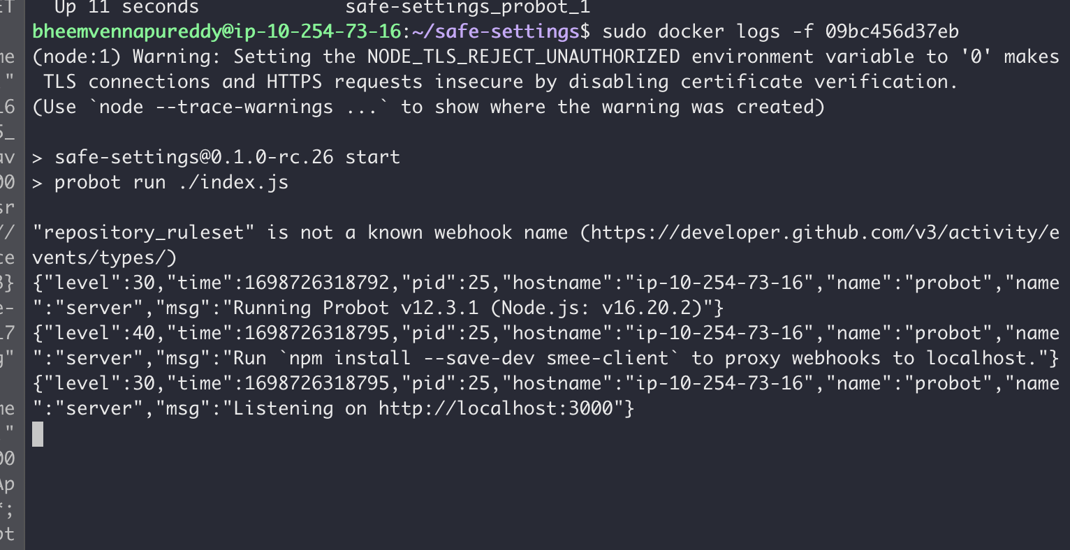 Help With Setup With Docker And Other Bugs · Issue 545 · Github Safe Settings · Github