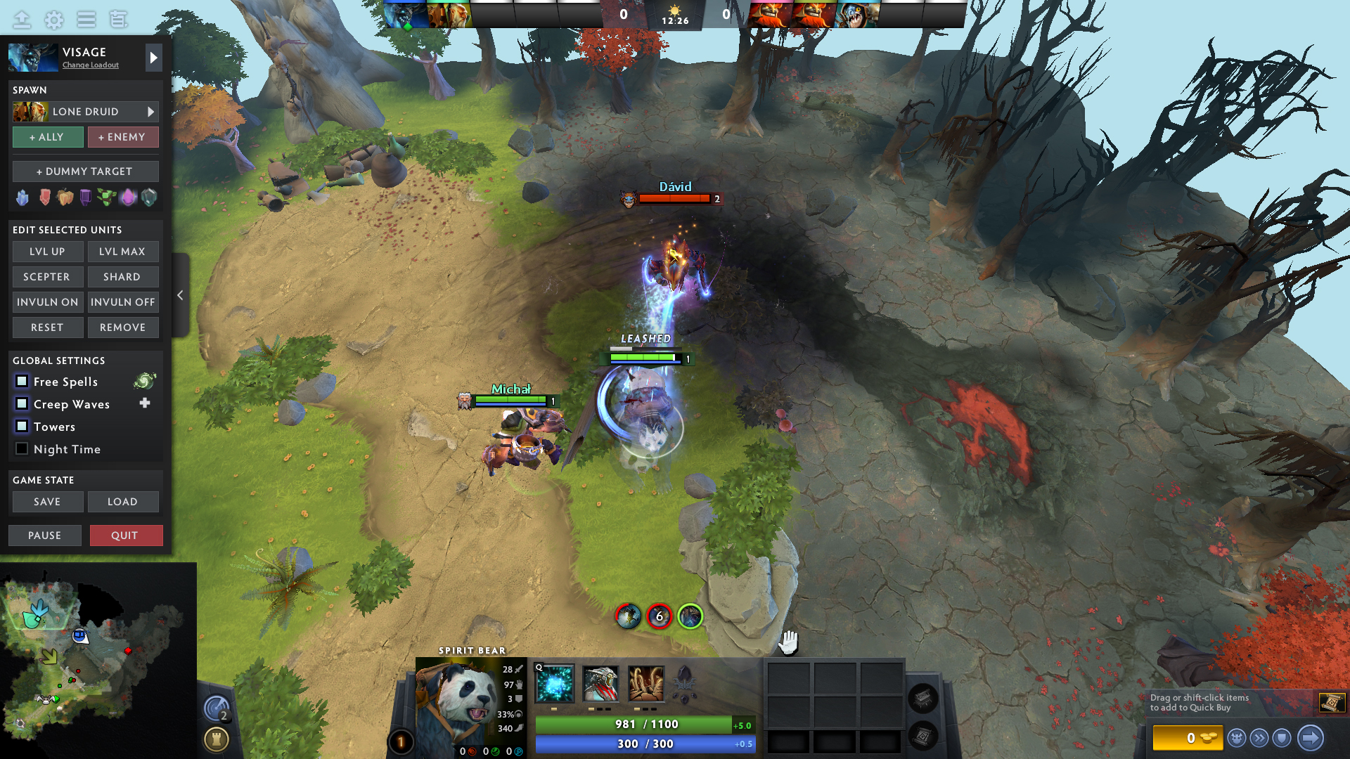 Lone Druid Creep Hero Unit Bugs - Mars Spear, Slark Pounce and ability steal · Issue #11717 ...