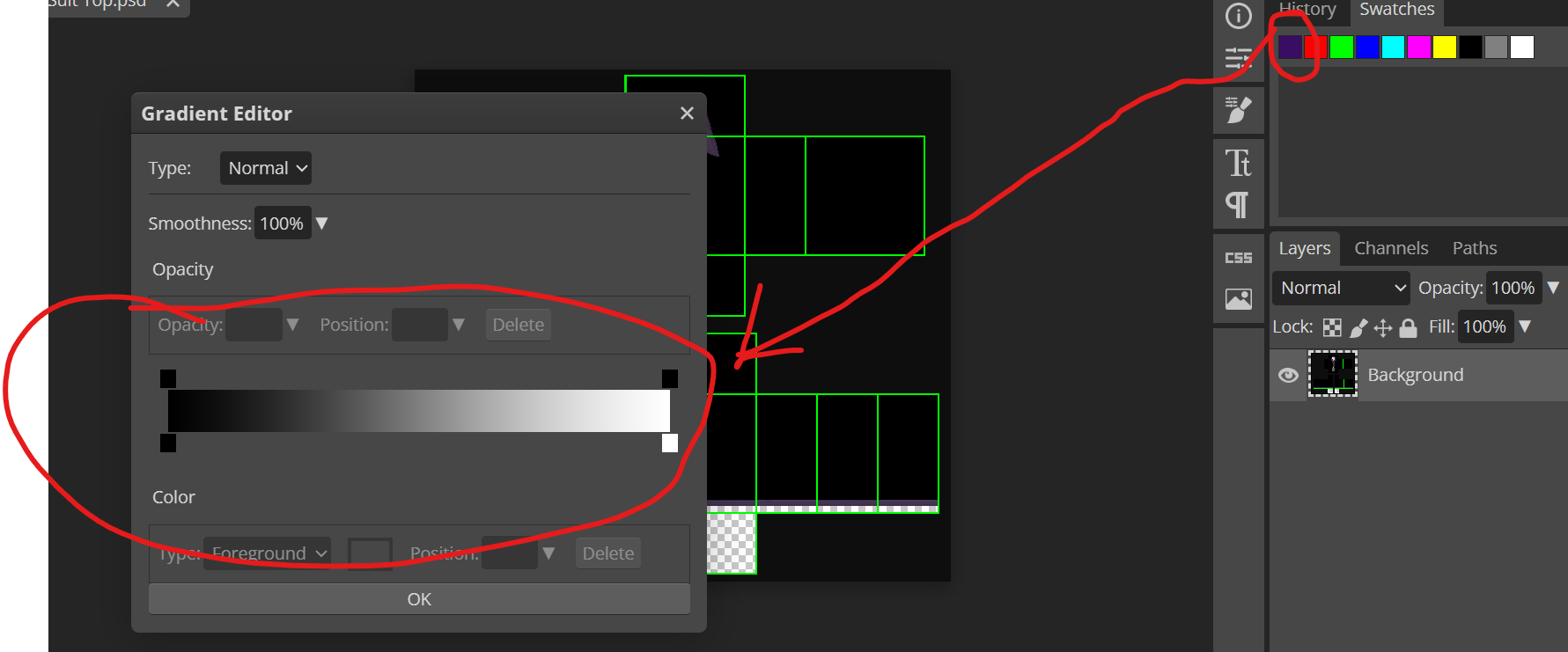 Gradient Editor not linking with Swatches · Issue #6023 · photopea/photopea · GitHub