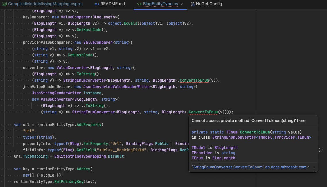 Compiled Model With Enum Member Cannot Access Private Method Converttoenum · Issue 31827 