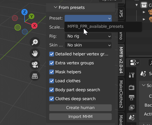 Error on the Presets · Issue #142 · makehumancommunity/mpfb2 · GitHub