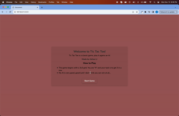GitHub - jiahaoli0465/tictactoebot: Used the Monte Carlo Tree search ...