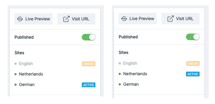 UI: Improve multi-site toggle to be more clear about which site is currently active · Issue ...