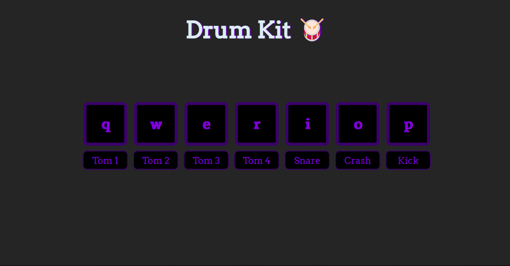 GitHub - YewKheng/Drum-Kit: Basic drum kit that makes sounds on clicked and keypress