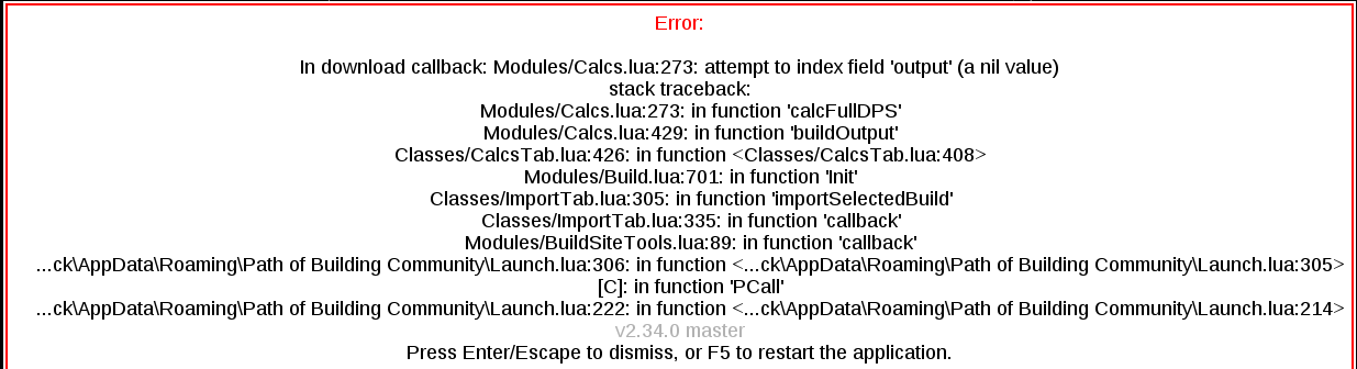 Can't import build with new patch (v2.34.0) · Issue #6679 · PathOfBuildingCommunity ...